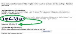 How to add url to bing search engine