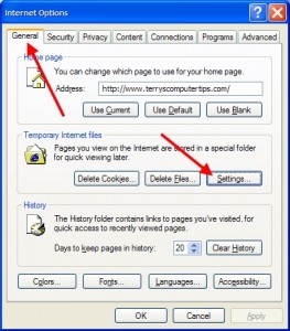 How to view temporary internet files in internet explorer